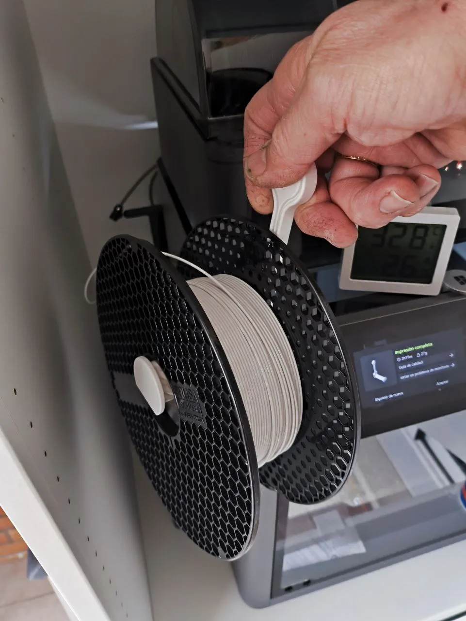 Removable P2S spool holder for narrow cabinets - Free 3D Print Model ...