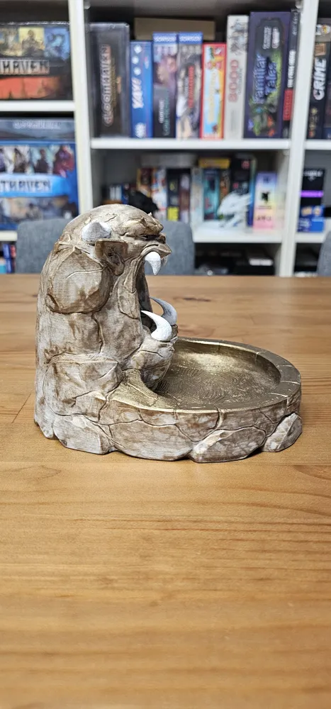 Stone Beast Dice Tower & Tray – handbemalt - Free 3D Print Model ...