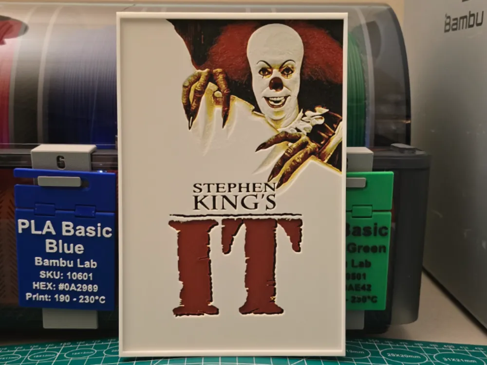 "It" Mini Series Poster - Hueforge Art by Lumpy3D MakerWorld: Download ...