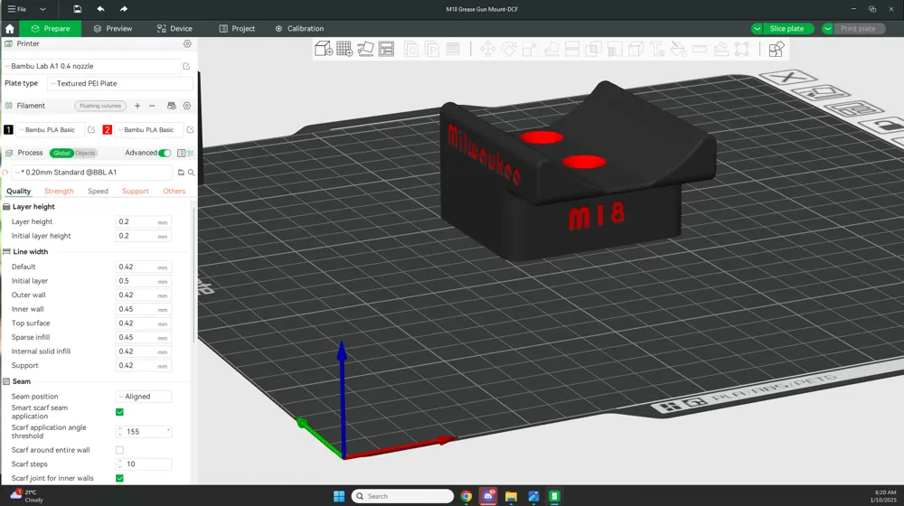 Milwaukee M18 Grease Gun Wall Mount - Free 3D Print Model - MakerWorld