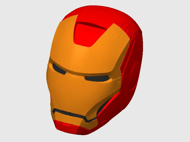 Iron Man Helmet Model Painted - Free 3D Print Model - MakerWorld