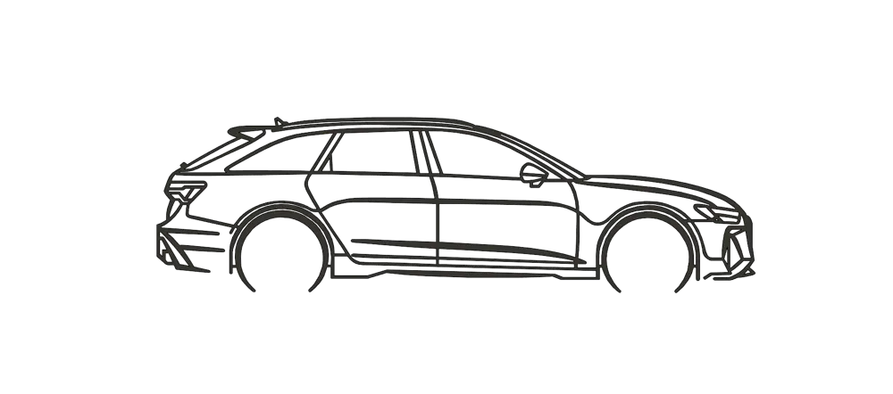 Audi RS6 Silhouette Wall Art by BigTastyBacon - MakerWorld