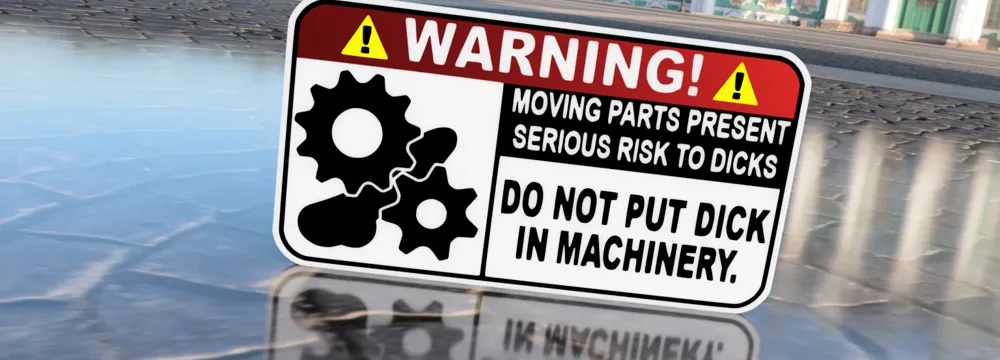warning sign dont lose your dick dick by lefty3d - MakerWorld
