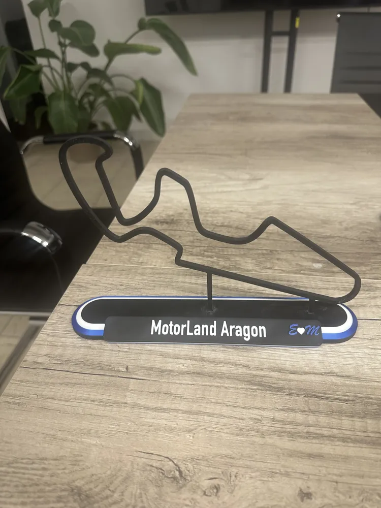 Motor Land Aragon Circuit - with Spain Colors - Free 3D Print Model ...