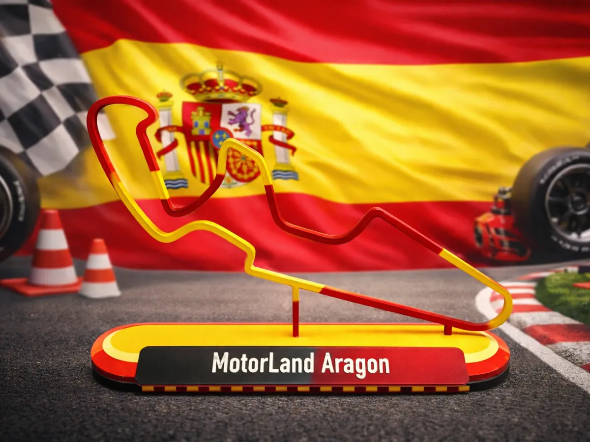 Motor Land Aragon Circuit - with Spain Colors - Free 3D Print Model ...