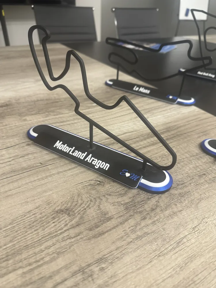 Motor Land Aragon Circuit - with Spain Colors - Free 3D Print Model ...