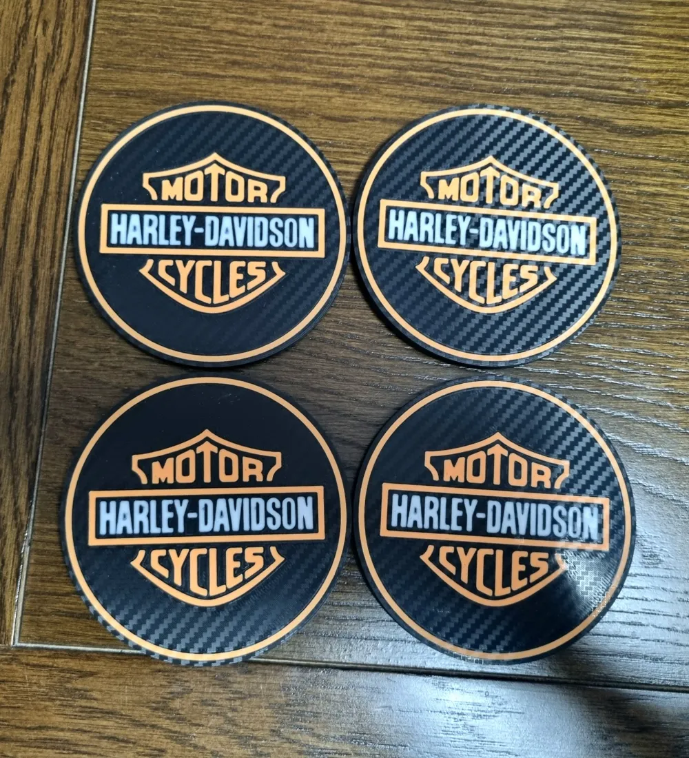 Harley-Davidson Coasters - Free 3D Print Model - MakerWorld