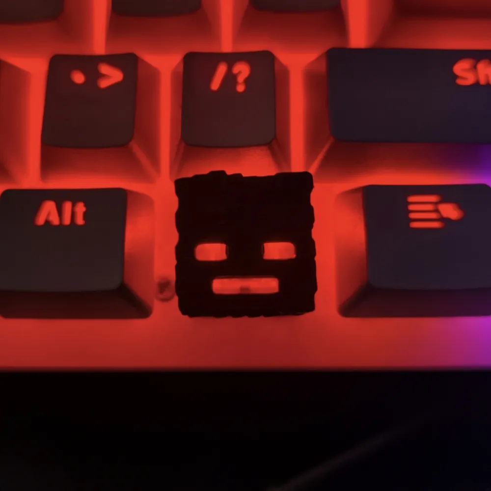 MC Wither Skeleton Skull Keycap - Free 3D Print Model - MakerWorld