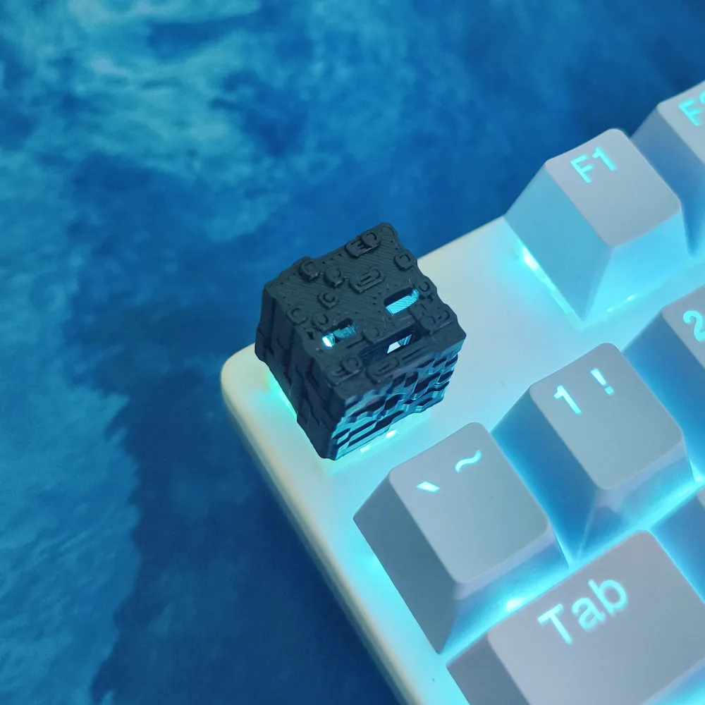 MC Wither Skeleton Skull Keycap - Free 3D Print Model - MakerWorld