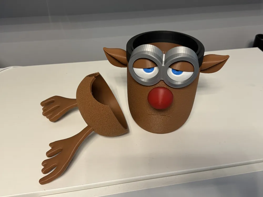 Kevin the red-nosed Reindeer Minion Bowl by cP3D MakerWorld: Download ...