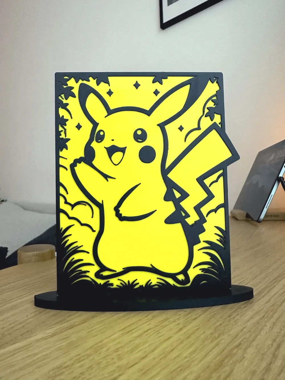Pikachu Pokemon Detailed 2D Silhouette Art by BluB - MakerWorld
