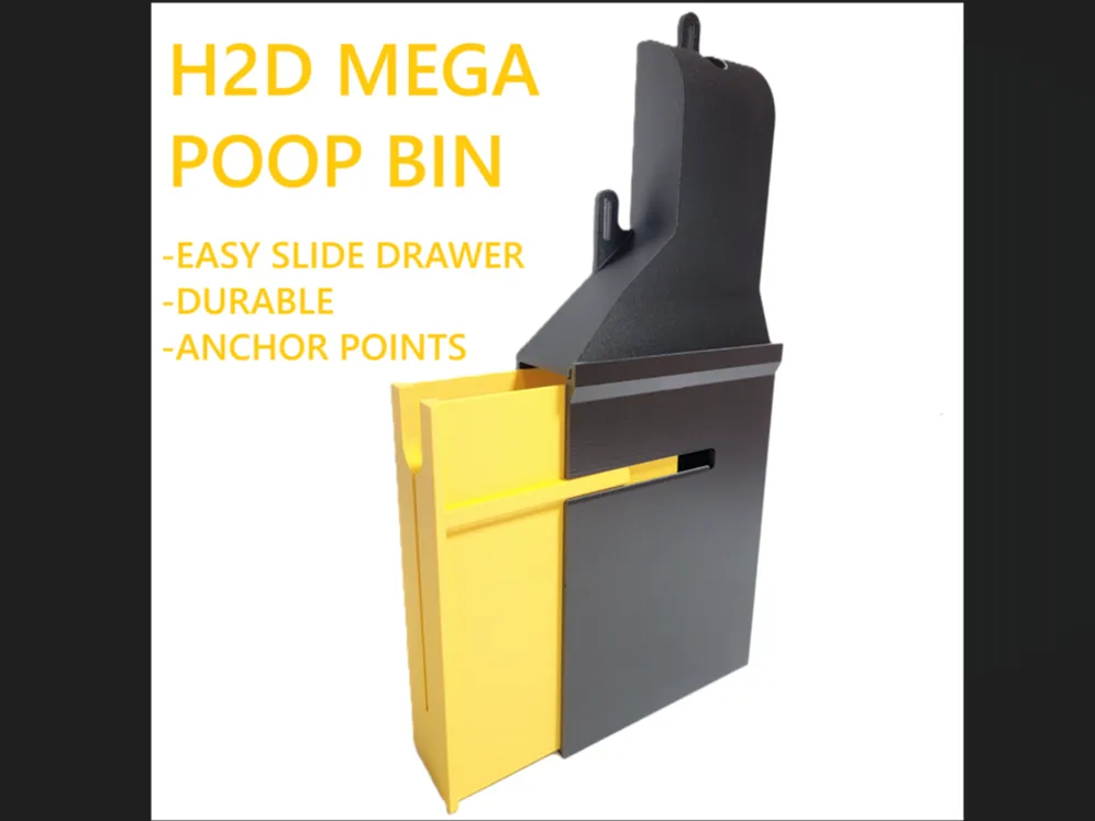 H2D Mega Poop Bin (Left or Right eject!) by H3D MakerWorld: Download ...