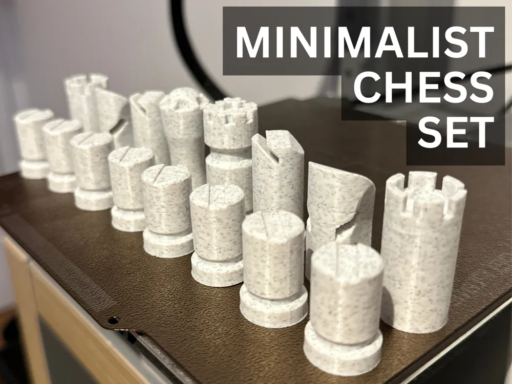 Clean Minimalist Chess Set by Gjörk - MakerWorld