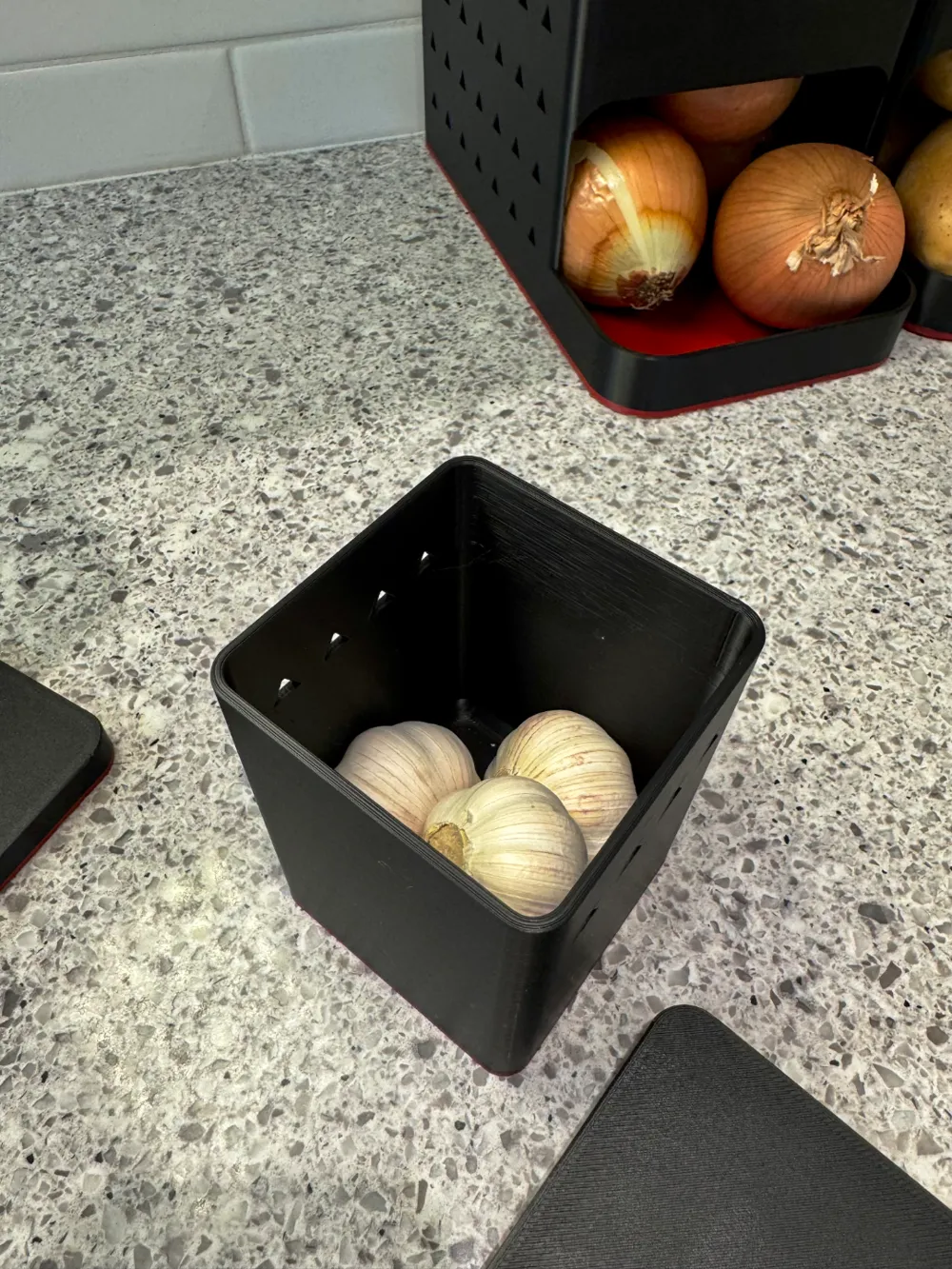 Potato, Onion & Garlic Bin / Dispenser / Keeper by Jerald MakerWorld ...