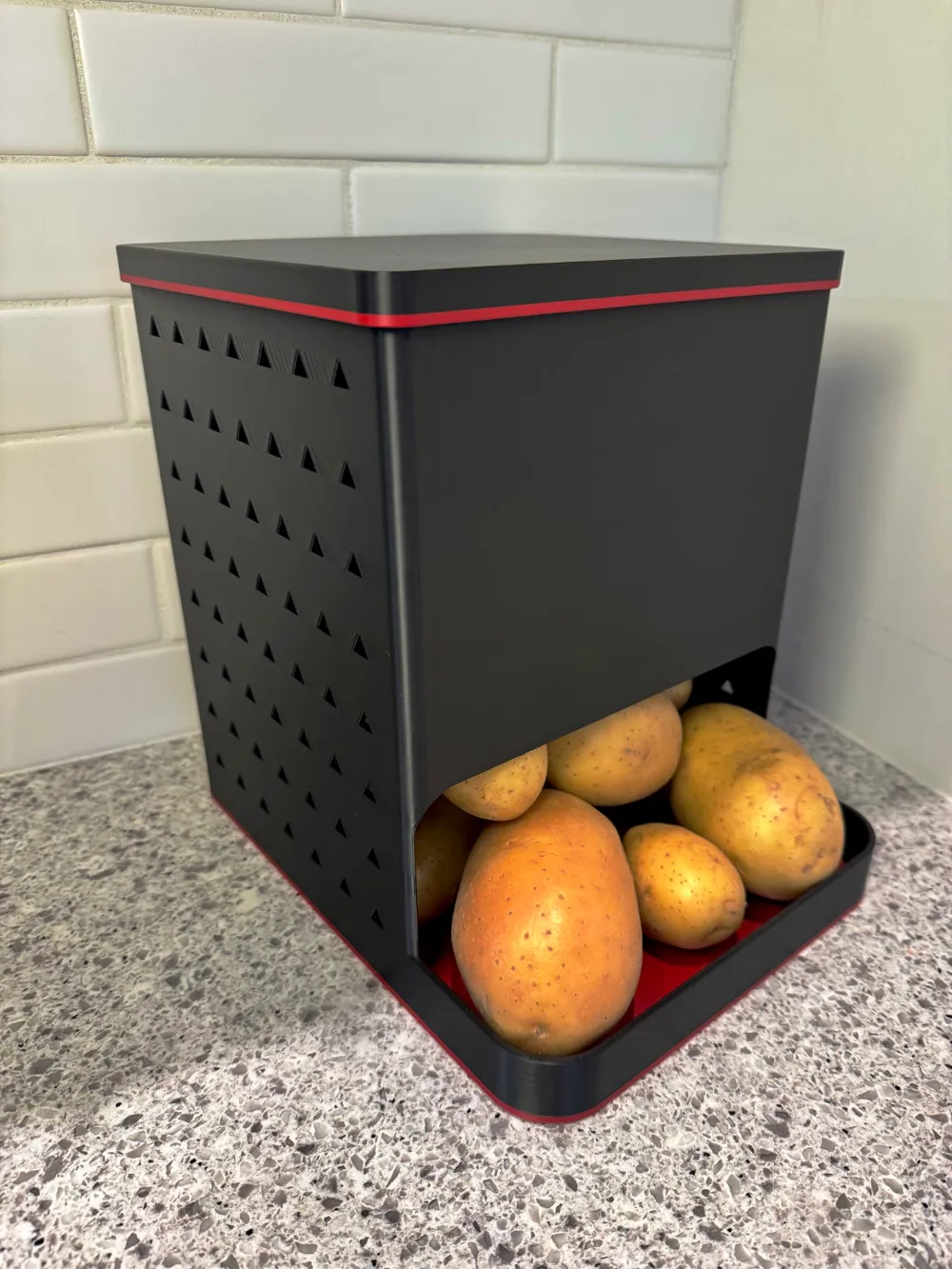 Potato, Onion & Garlic Bin / Dispenser / Keeper - Free 3D Print Model ...