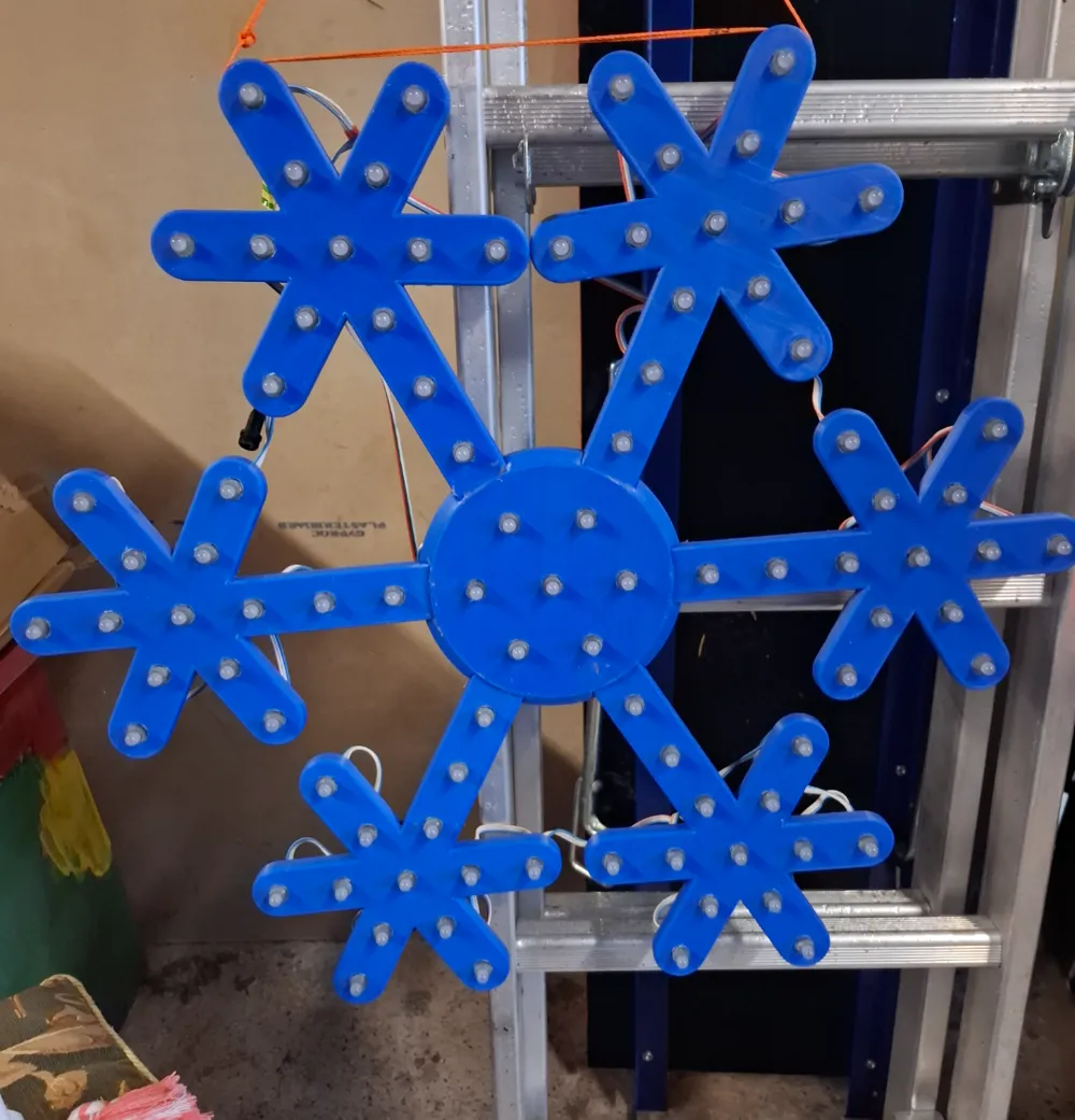 WS2811 Pixel Snowflake by rd3dprints MakerWorld: Download Free 3D Models