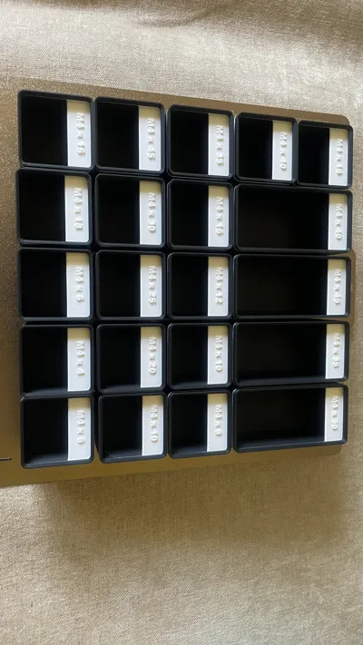 Gridfinity Metric Screw Bins by morellid97 MakerWorld: Download Free 3D ...