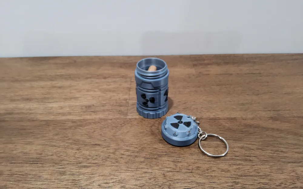 Nuclear pill container Keychain by BarnesKMB MakerWorld: Download Free ...