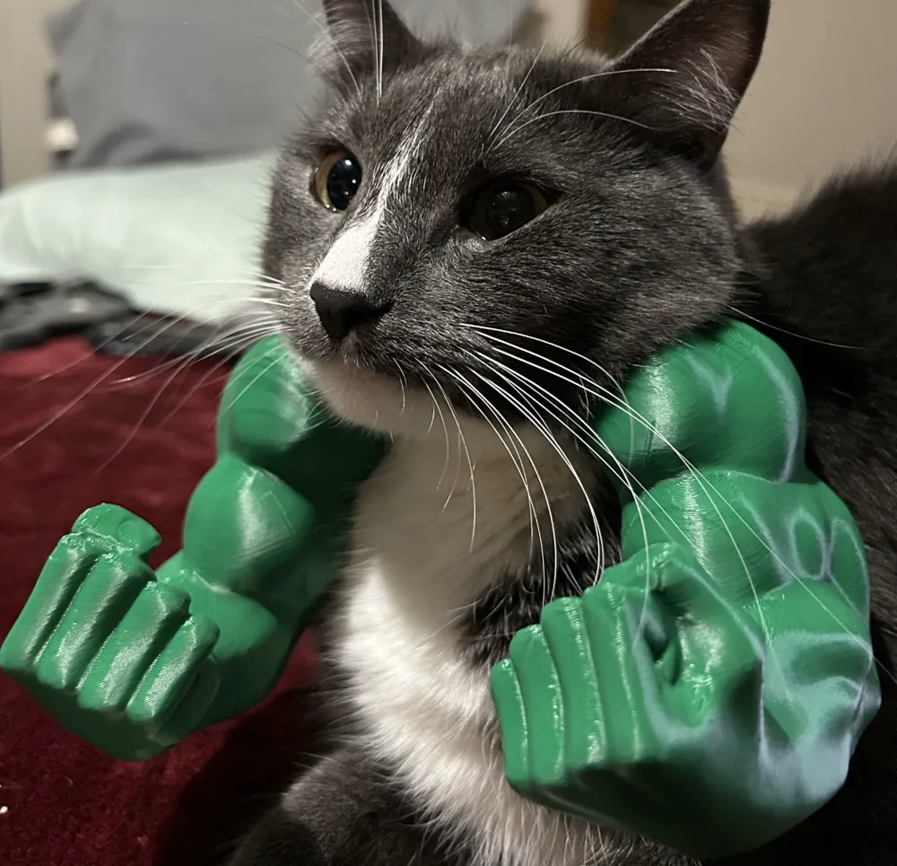 Two toned Hulk Arms Remixed by Kyle MakerWorld: Download Free 3D Models