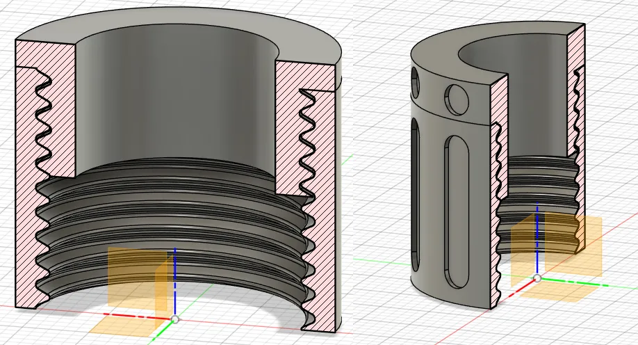 Threated Collar/Nut for Shower Hose - BSP G1/2 - Free 3D Print Model ...