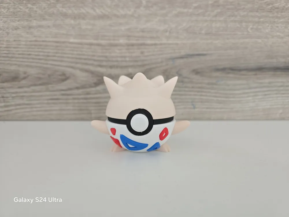 #0175 Togepi Pokéball - Multiparts - Free 3D Print Model - MakerWorld