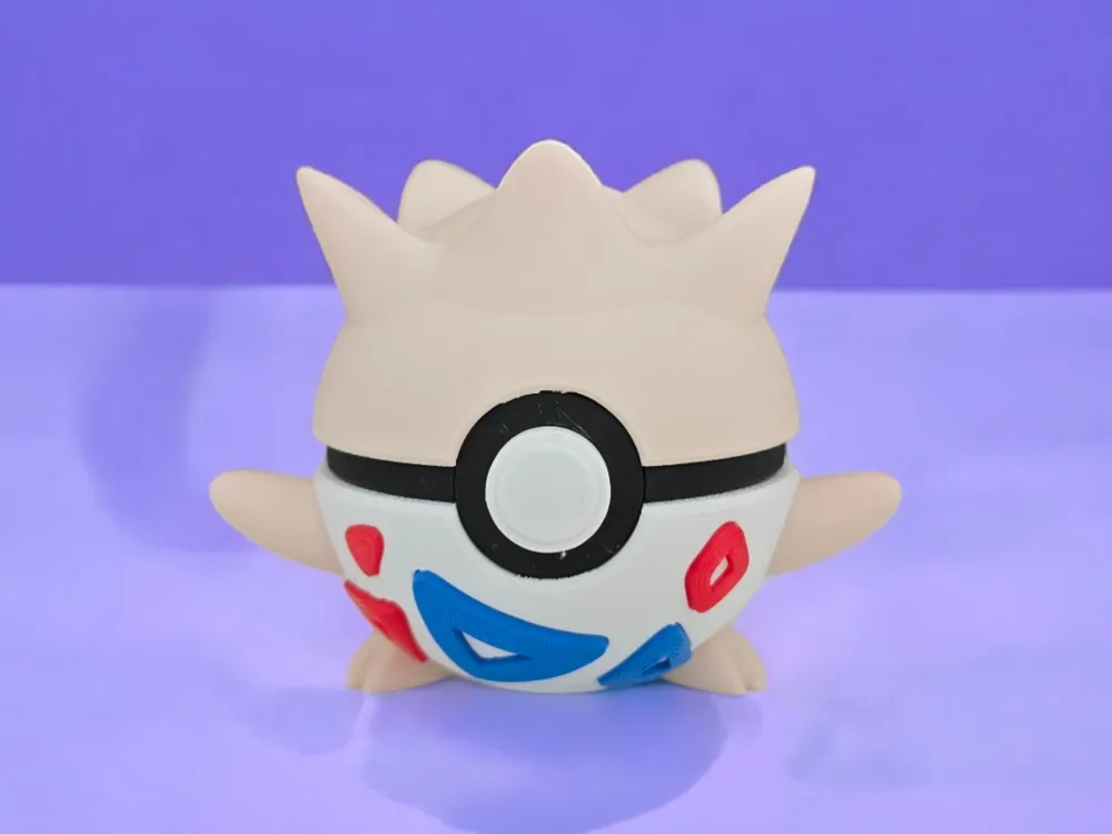 #0175 Togepi Pokéball - Multiparts - Free 3D Print Model - MakerWorld