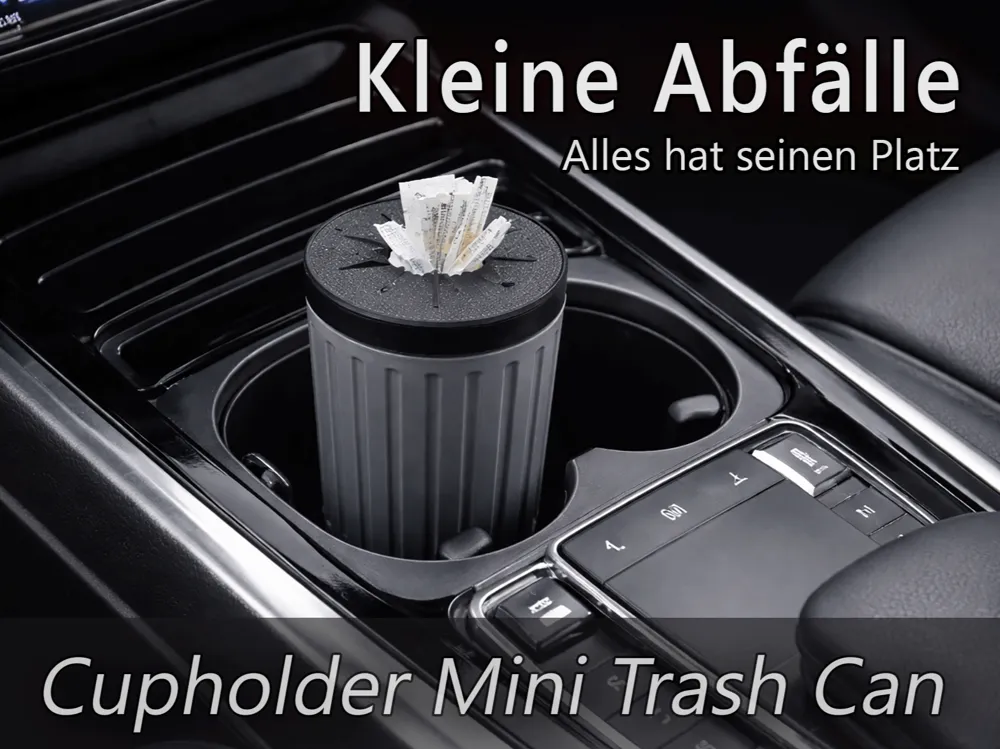 Mini trash can for cup holders - Free 3D Print Model - MakerWorld