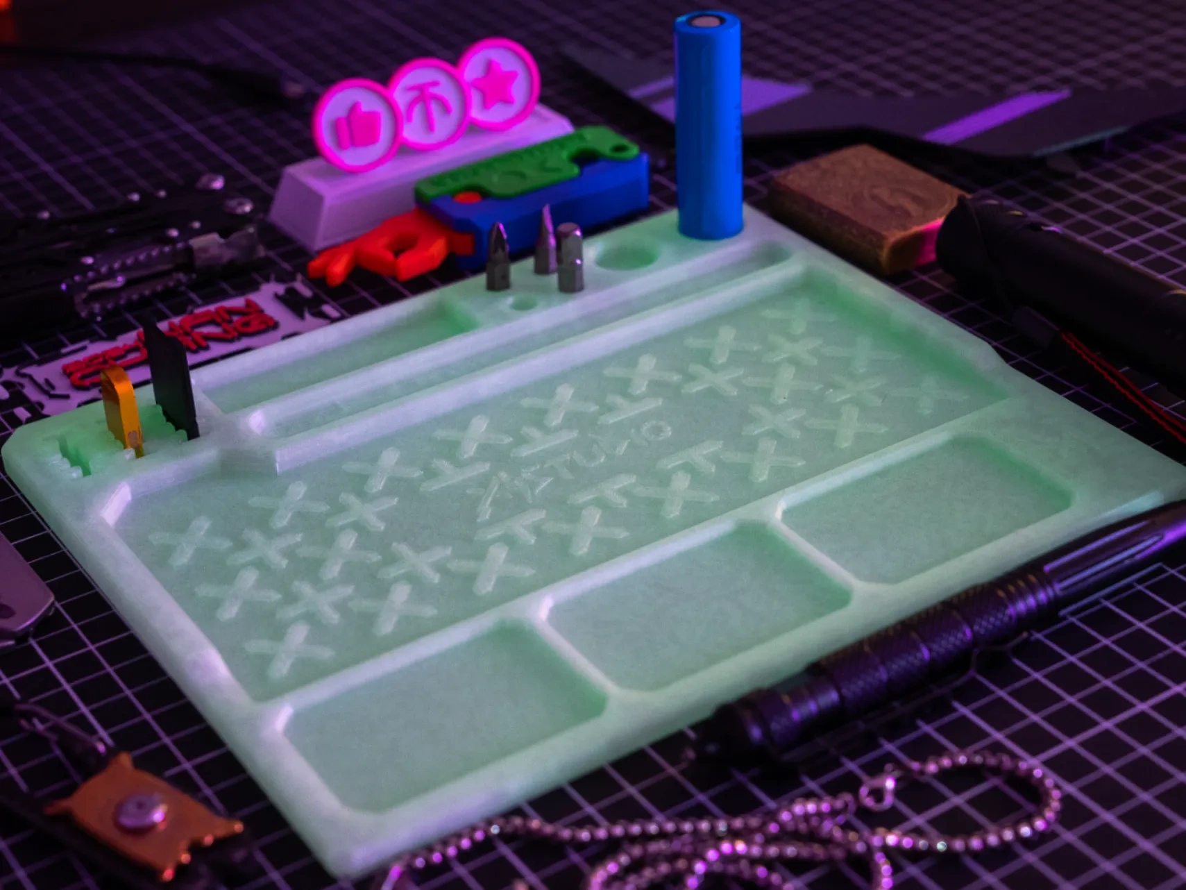 Work Mat EDC Tray Tool Maintenance Mat Desktop Organizer by 西瓜 - MakerWorld