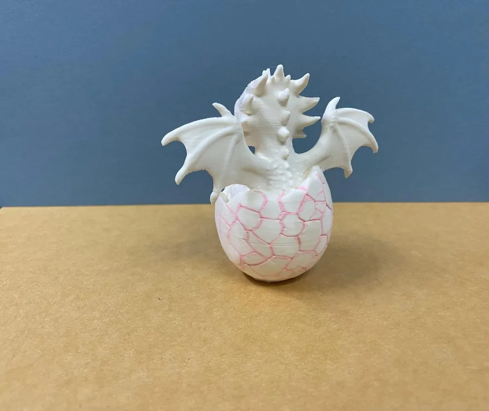 White Baby Dragon - Free 3D Print Model - MakerWorld