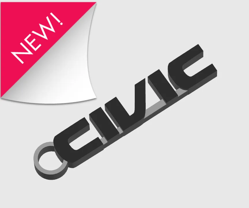 Honda Civic- Icon Badge Pin Logo Keychain - Multicolor Available (Free ...