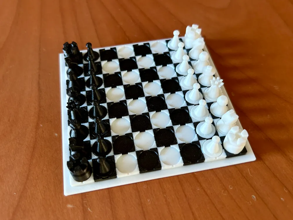 Micro travel chess by TuringComplete MakerWorld: Download Free 3D Models
