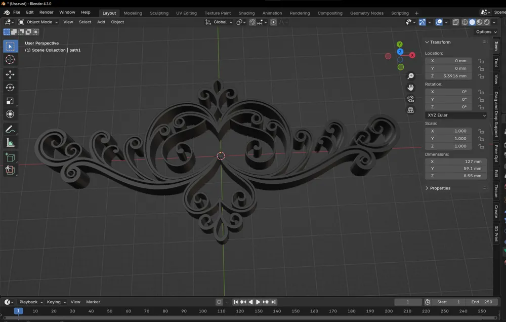 Baroqu Relief 8 by DonDraq - MakerWorld