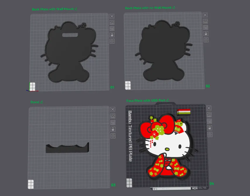 Hello Kitty Chinese New Year LightBox by KitKat Designs - MakerWorld