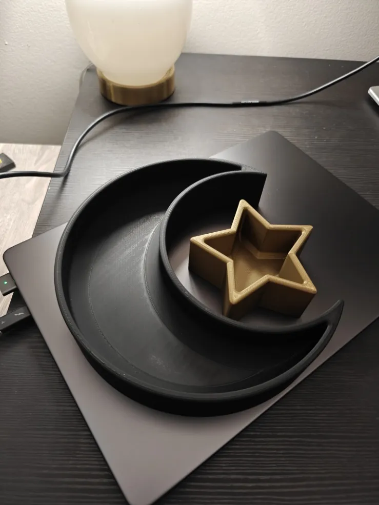 Moon + Star Dish / Container by Graylynn MakerWorld: Download Free 3D ...