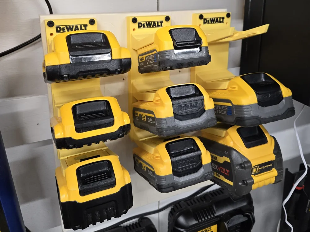 Dewalt Battery Holder Remix - Free 3D Print Model - MakerWorld