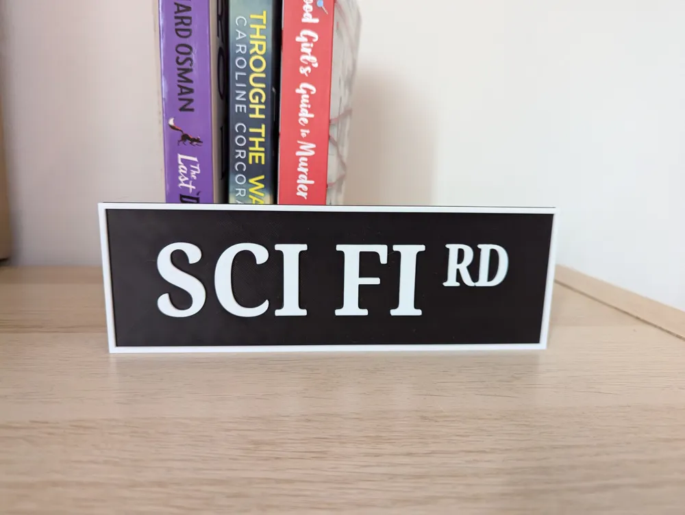 Sci Fi Road book Shelf Library Road Signs by Miss 3DP MakerWorld ...