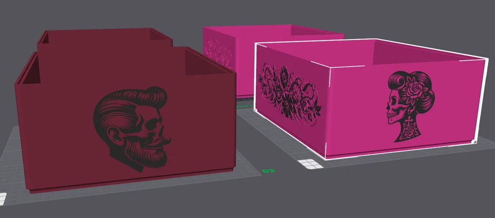 His & Hers Sturdy Stackable Boxes Rockabilly Decor by Fortis - MakerWorld