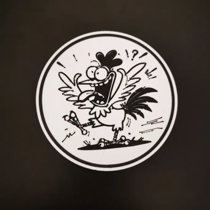 Crazy chicken Coaster by netfire MakerWorld: Download Free 3D Models