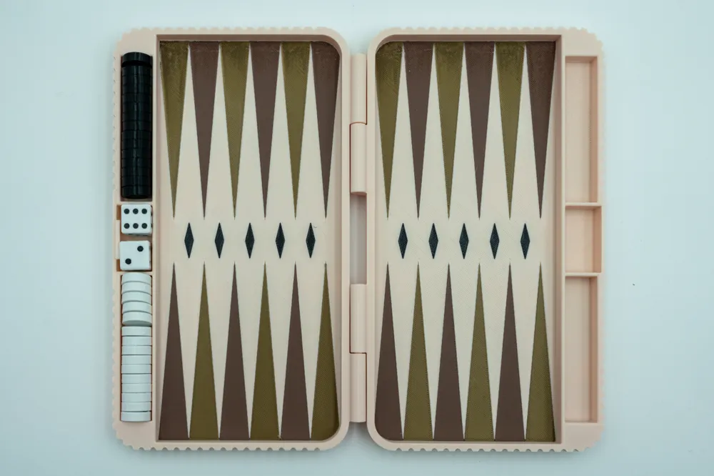 Backgammon decorative print in place - Free 3D Print Model - MakerWorld