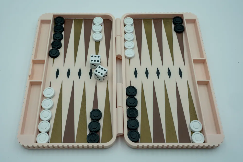 Backgammon decorative print in place - Free 3D Print Model - MakerWorld