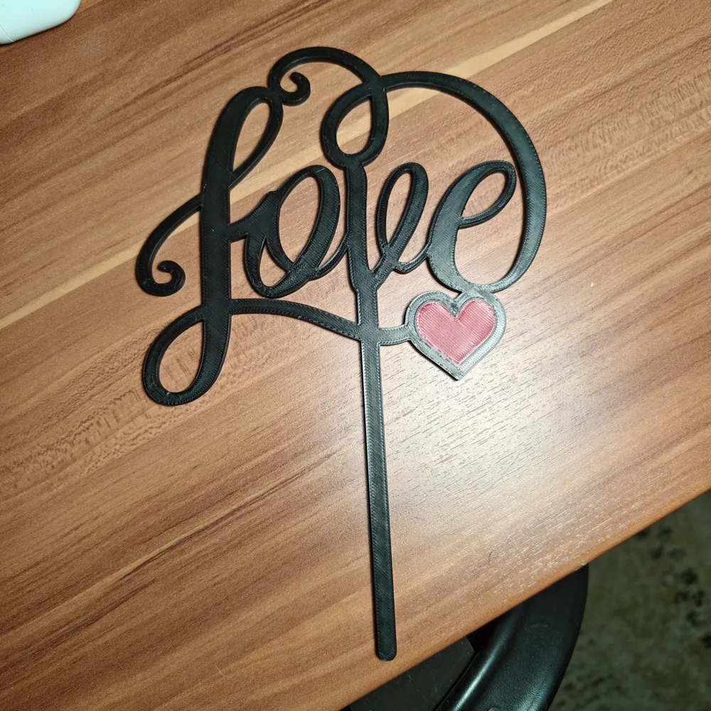 Cake topper - Love by M.Holicky - MakerWorld