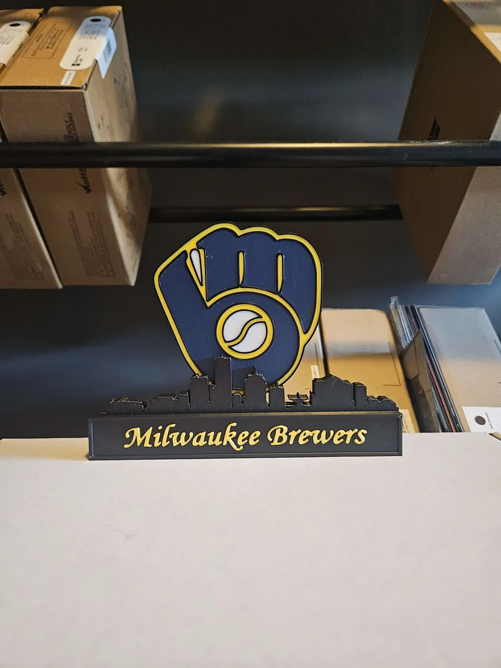 Milwaukee Brewers with skyline of Milwaukee MLB by Jessie_3d_art ...