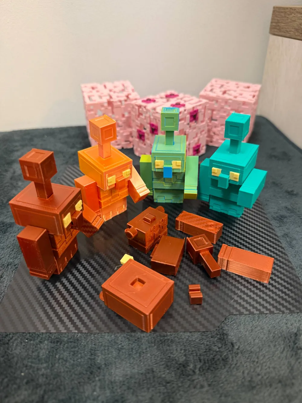 Minecraft Copper Golem NO AMS NO GLUE - Free 3D Print Model - MakerWorld