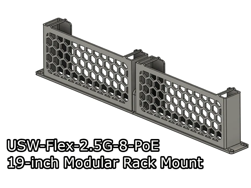 USW-Flex-2.5G-8-PoE 19-inch Modular Rack Mount by Mauker MakerWorld ...