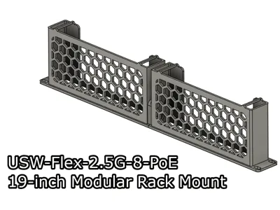 USW-Flex-2.5G-8-PoE 19-inch Modular Rack Mount by Mauker - MakerWorld