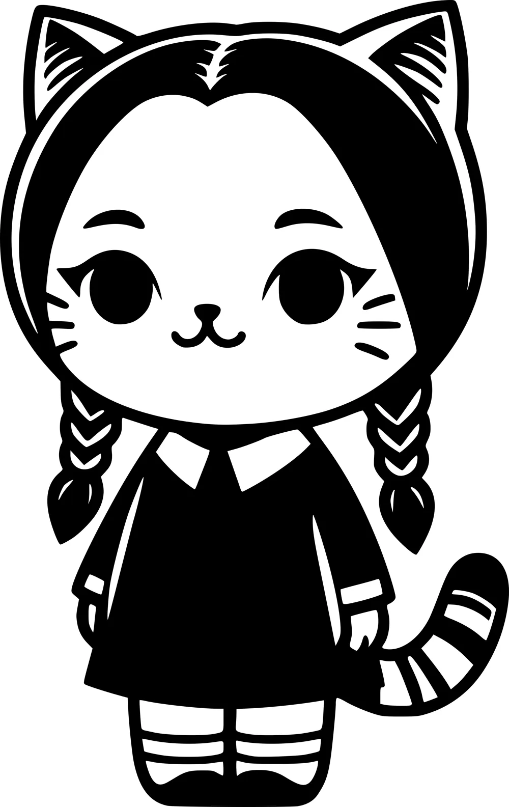Wednesday Addams Cat by eclien MakerWorld: Download Free 3D Models