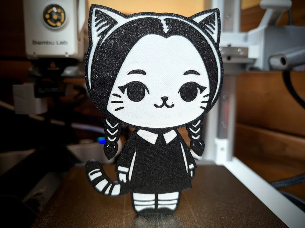 Wednesday Addams Cat by eclien MakerWorld: Download Free 3D Models