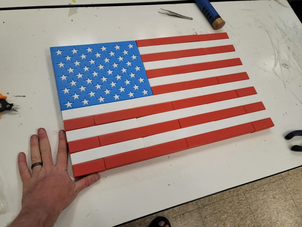 American Flag 13in x 21in - Free 3D Print Model - MakerWorld