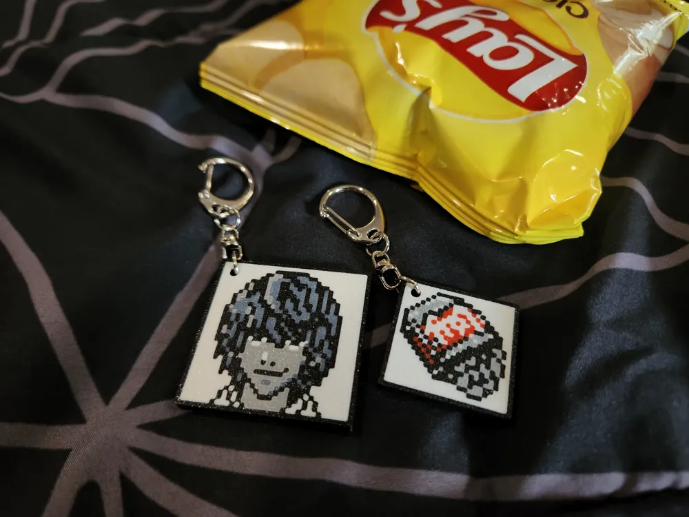 Death Note Pixel Art Keychains by Amethyst3D - MakerWorld