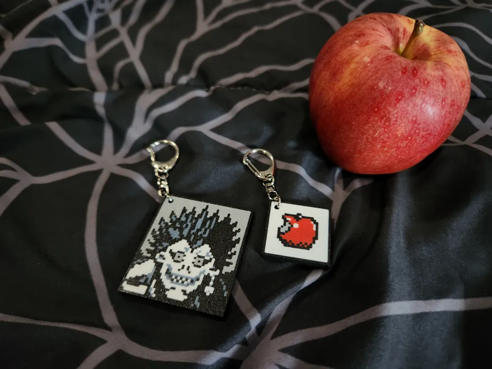 Death Note Pixel Art Keychains by Amethyst3D - MakerWorld